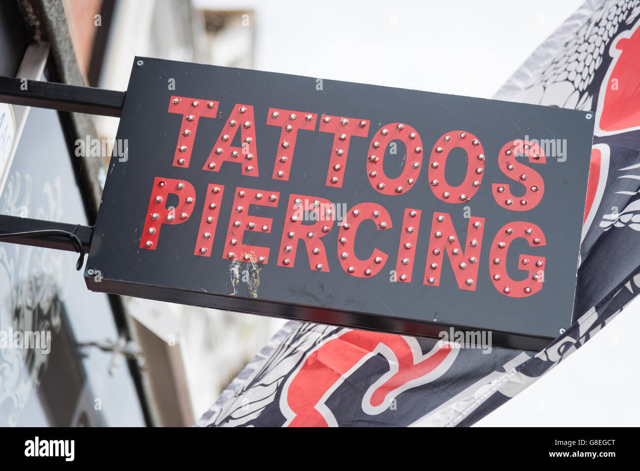 Tattoo shop sign hi-res stock photography and images - Alamy