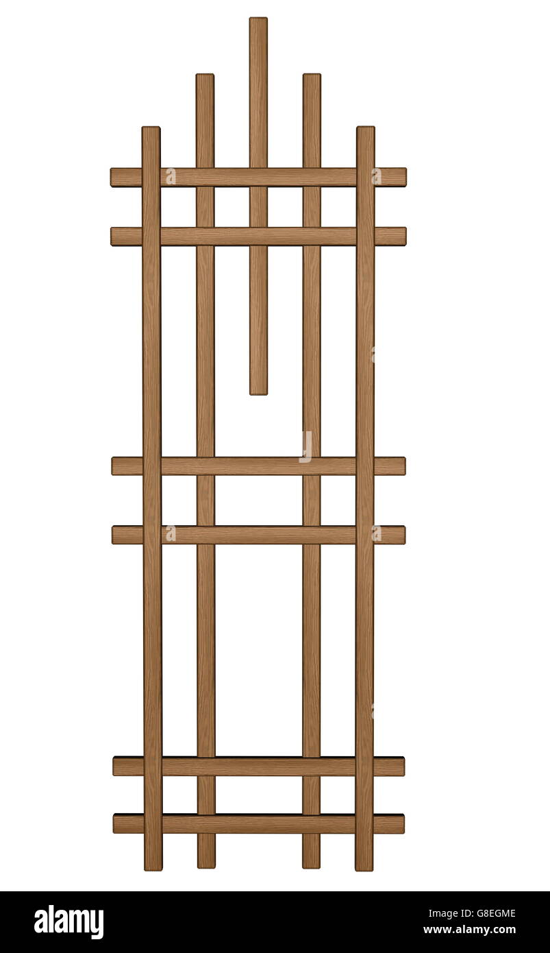 Wooden panel isolated in white background - 3D render Stock Photo - Alamy