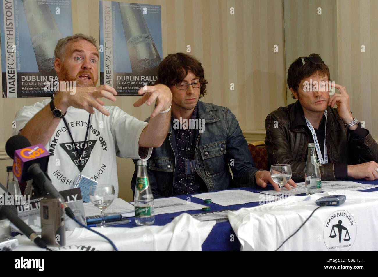 (Left to right:) Make Poverty History co-ordinator Eamon Stack with ...