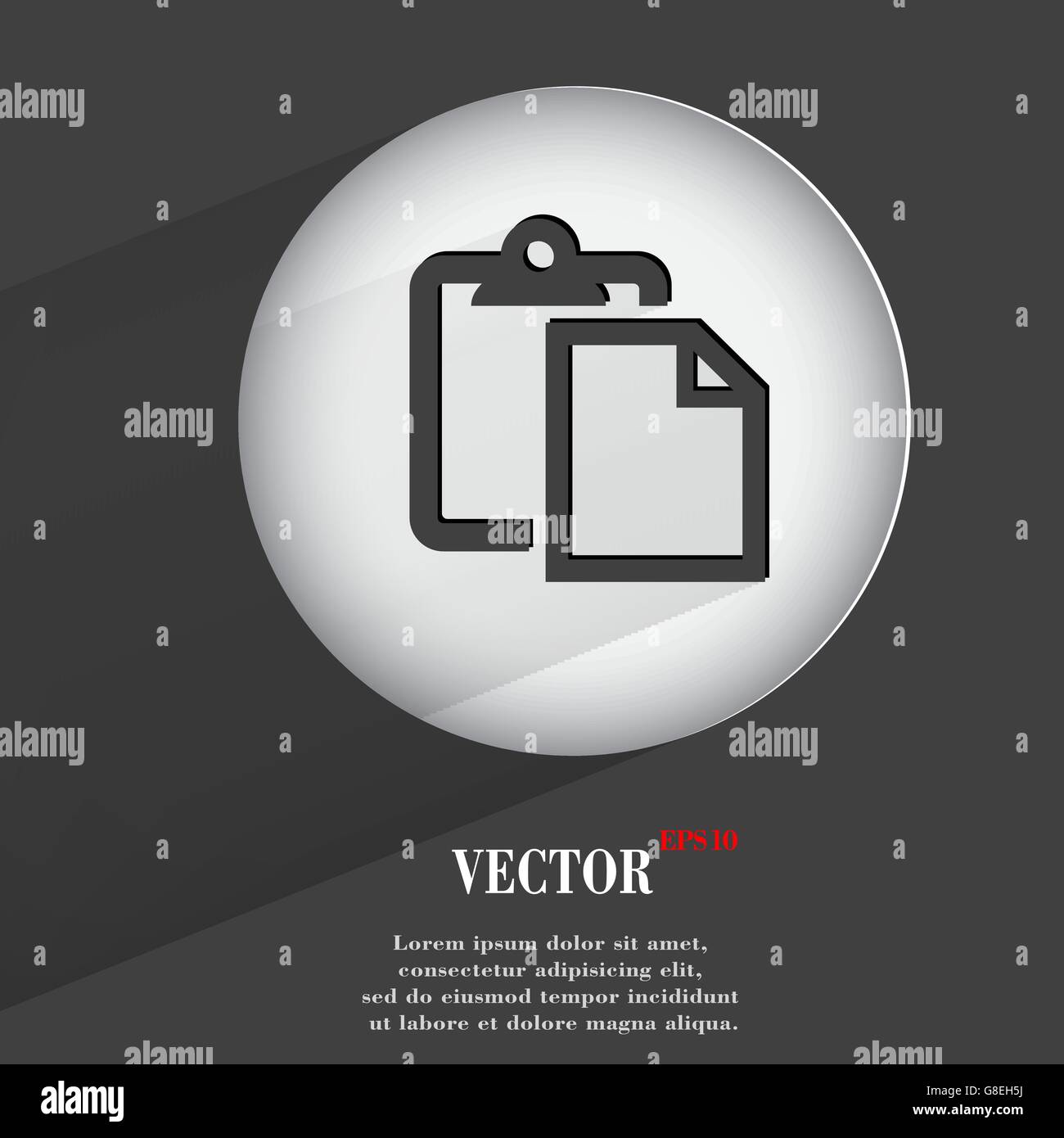 paper Flat modern web button with long shadow and space for your text. Vector. EPS10 Stock ...