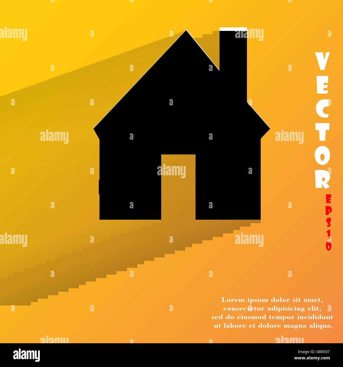 Home. Flat modern web button with long shadow and space for your text ...