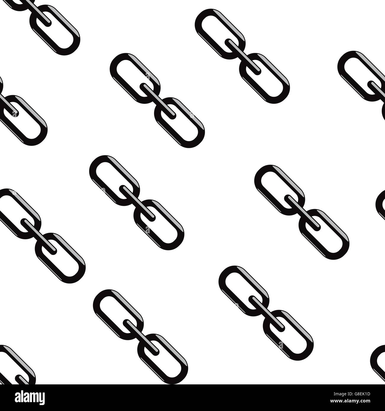 chain link icon. Flat design style. Seamless pattern. Vector ...