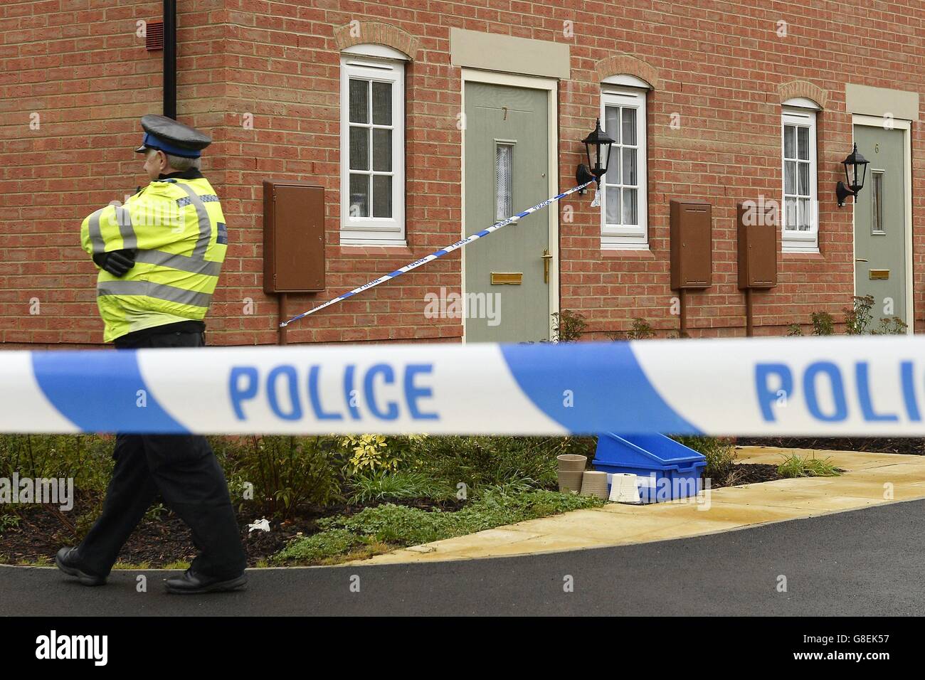 Police activity at a cordoned off house in george avenue hi-res stock ...
