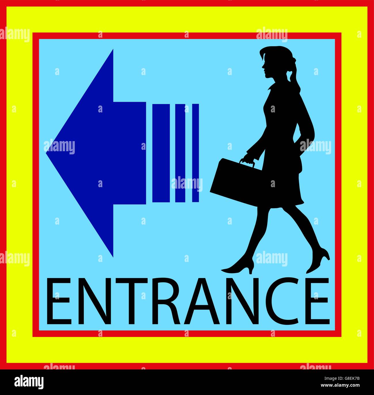 Entrance square buttons. sign door with human figure, label, icon Stock ...