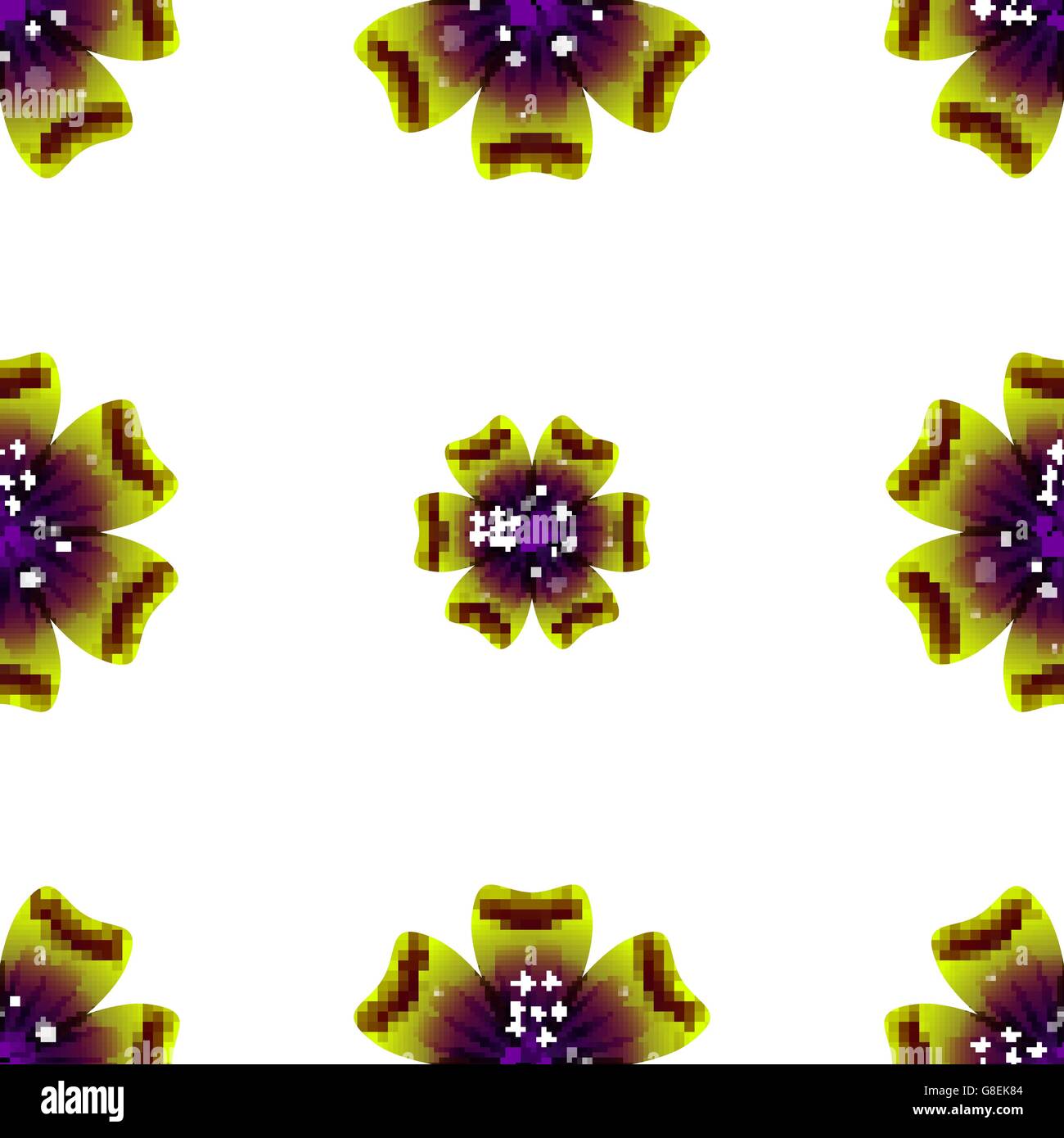 Beautiful green flower. Seamless floral pattern. Vector Stock Vector ...