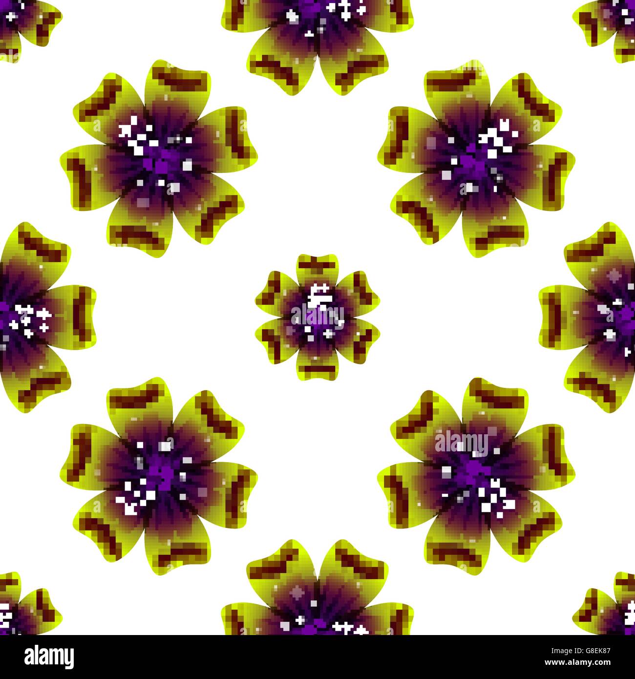 Beautiful green flower. Seamless floral pattern. Vector Stock Vector ...