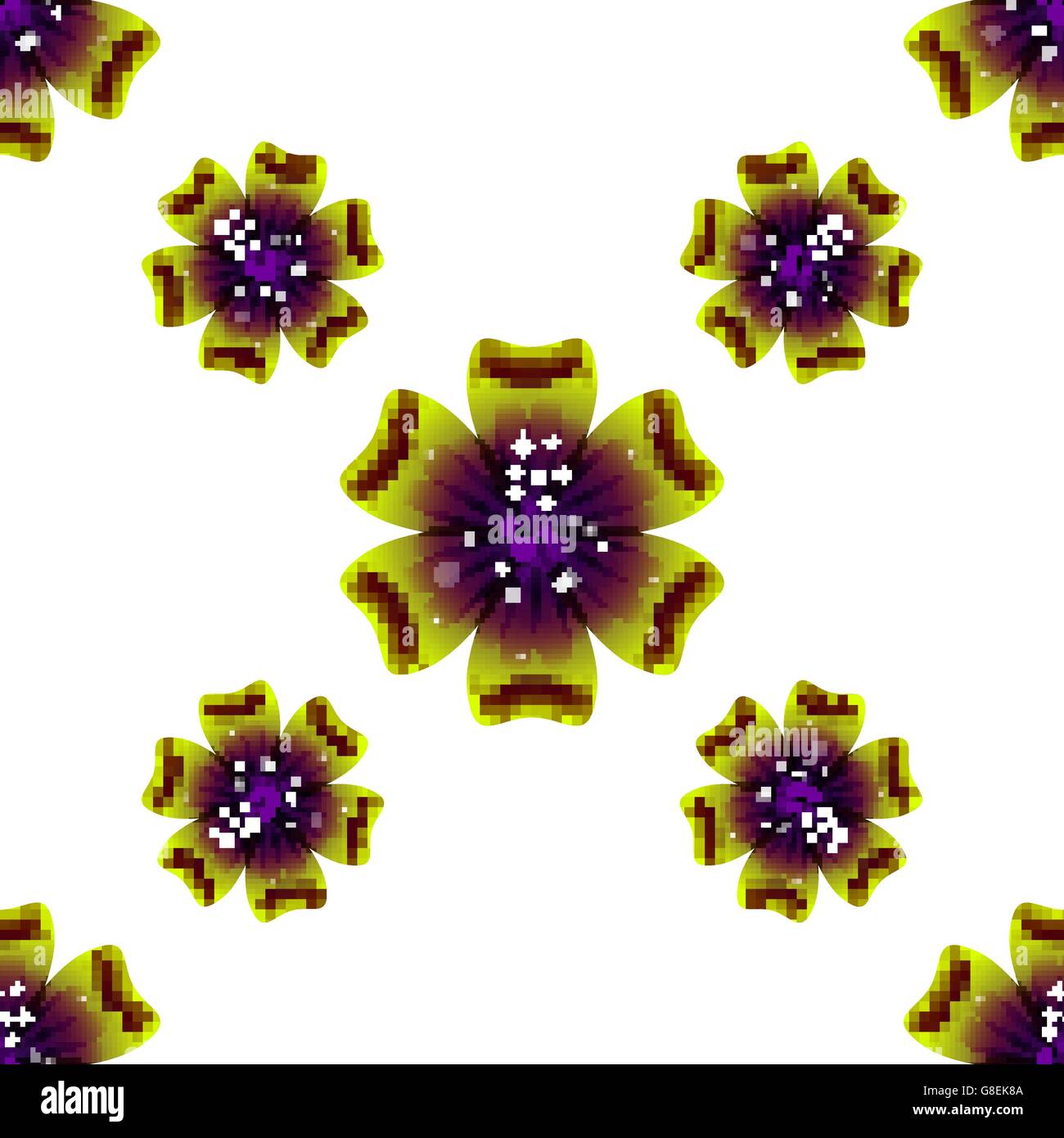 Beautiful green flower. Seamless floral pattern. Vector Stock Vector ...