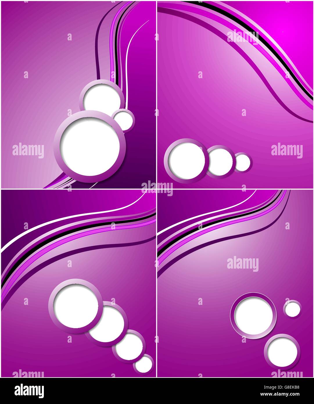 set of elegant abstract purple background with place for your text ...