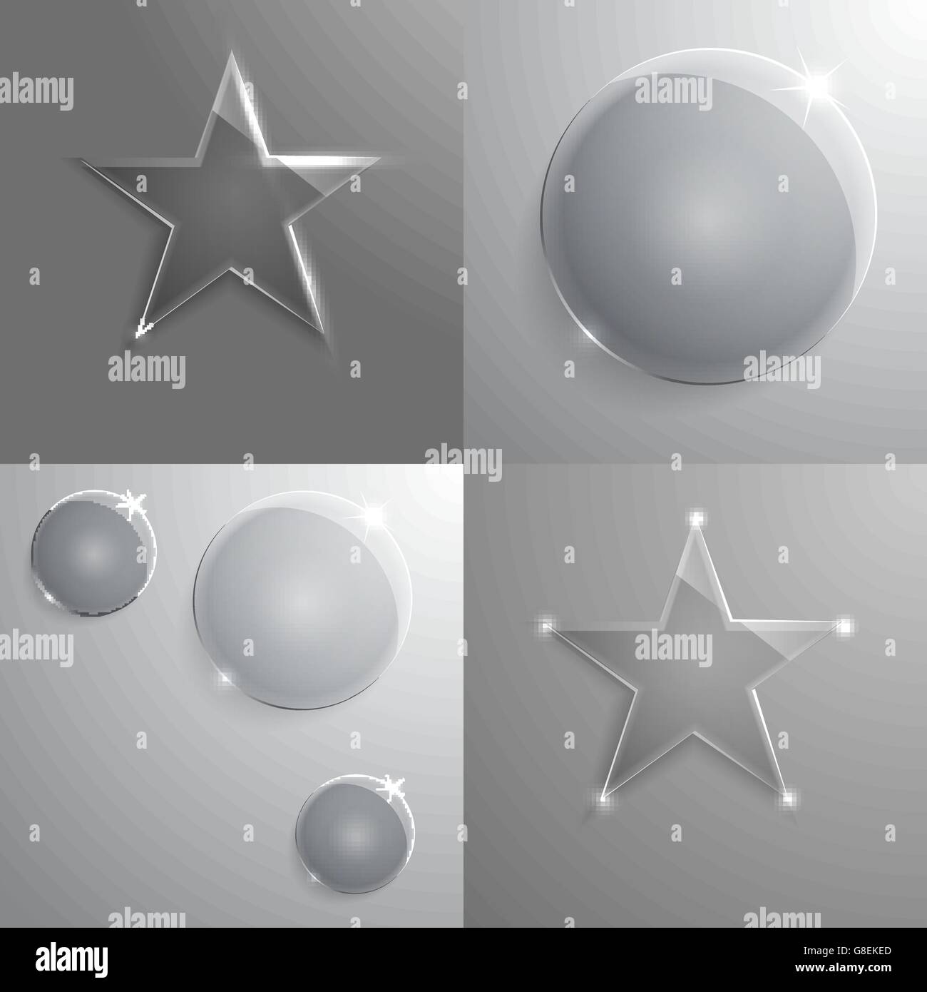 set of round glass frame with place for your text Stock Vector Image ...
