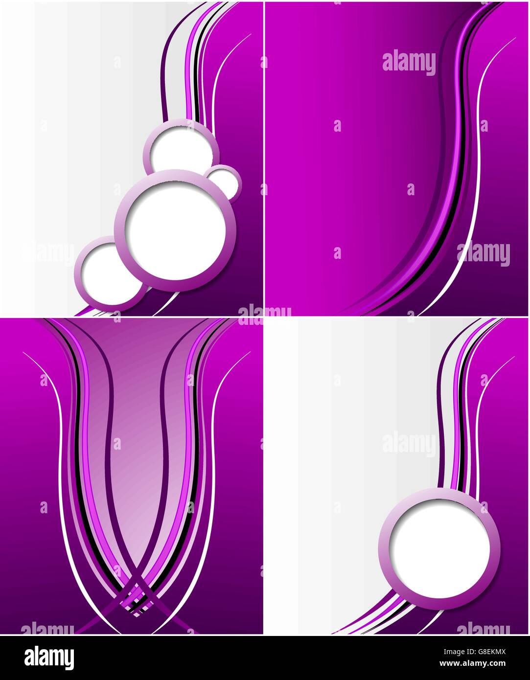 set of elegant abstract purple background with place for your text ...