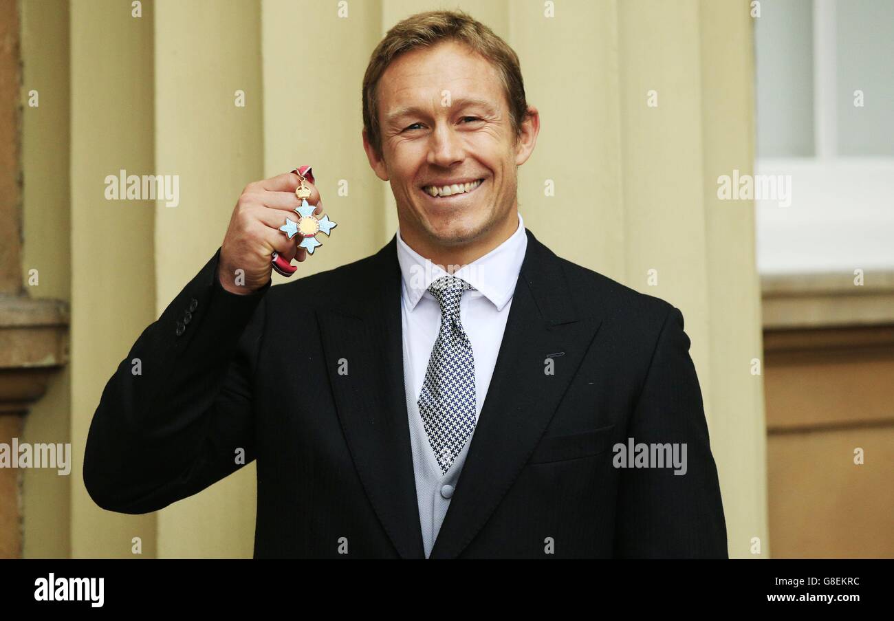 Jonathan Wilkinson after he was awarded an CBE by the Duke of Cambridge ...