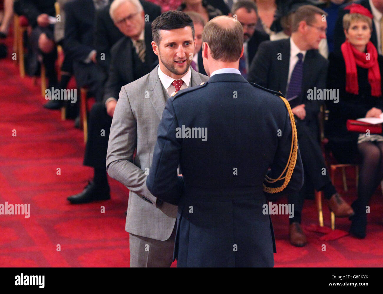 Carl froch made mbe duke cambridge investiture ceremony buckingham ...