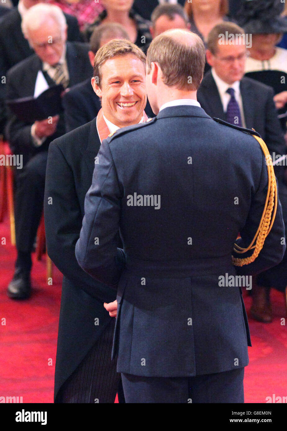 Jonathan Wilkinson is made an CBE by the Duke of Cambridge at an ...