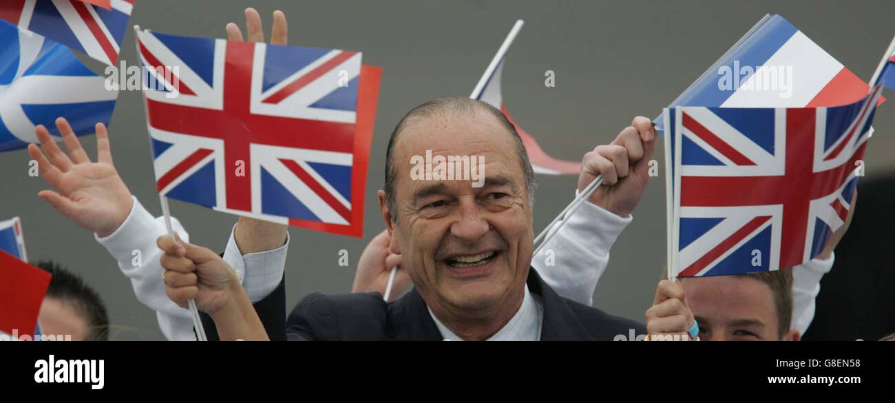 At prestwick airport for the g8 summit at gleneagles hi-res stock ...