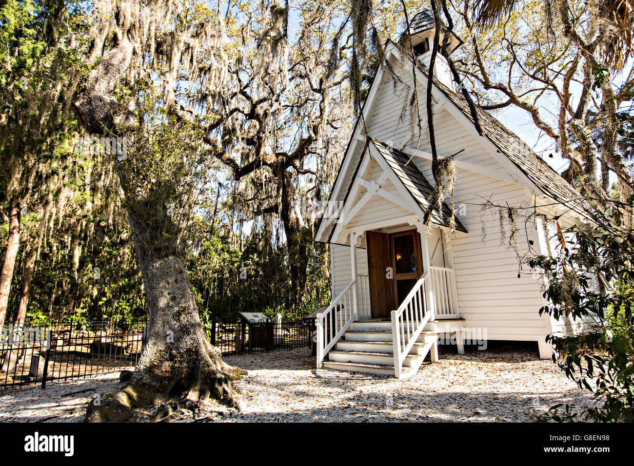 Chapel at historic Spanish Point Osprey, Florida Stock Photo - Alamy