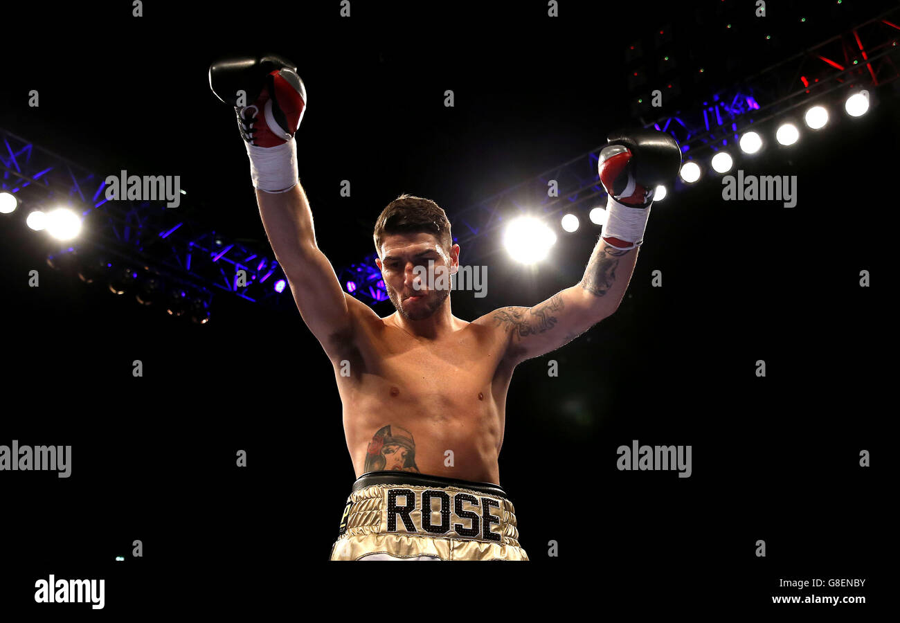 Manchester Arena Boxing. Brian Rose before his victory over Ruslans ...