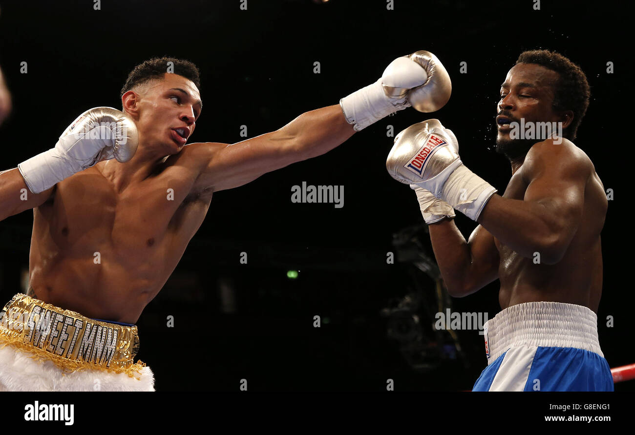 Manchester Arena Boxing. Marcus Morrison and Simone Lucas during ...
