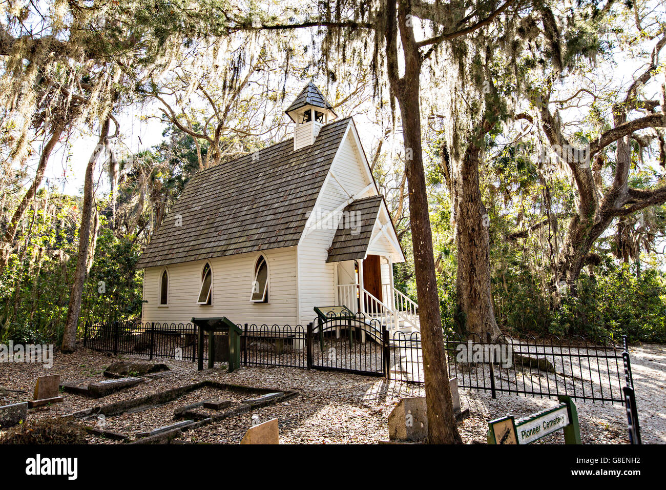 Chapel at historic Spanish Point Osprey, Florida Stock Photo - Alamy
