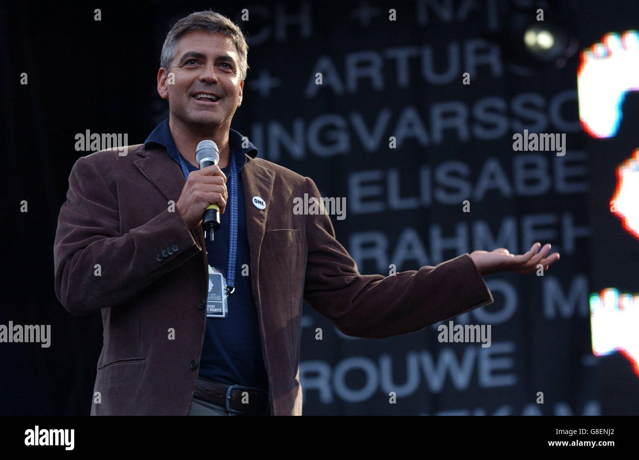 Live 8 Concert - The Final Push - Murrayfield Stadium Stock Photo - Alamy