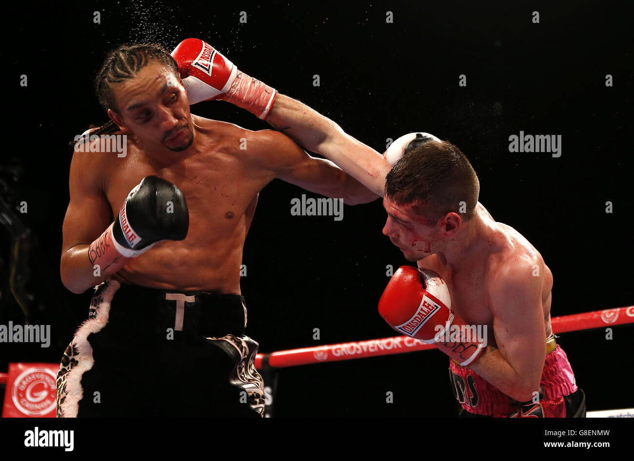 Manchester Arena Boxing. Chris Jenkins and Tyrone Nurse (left) during ...