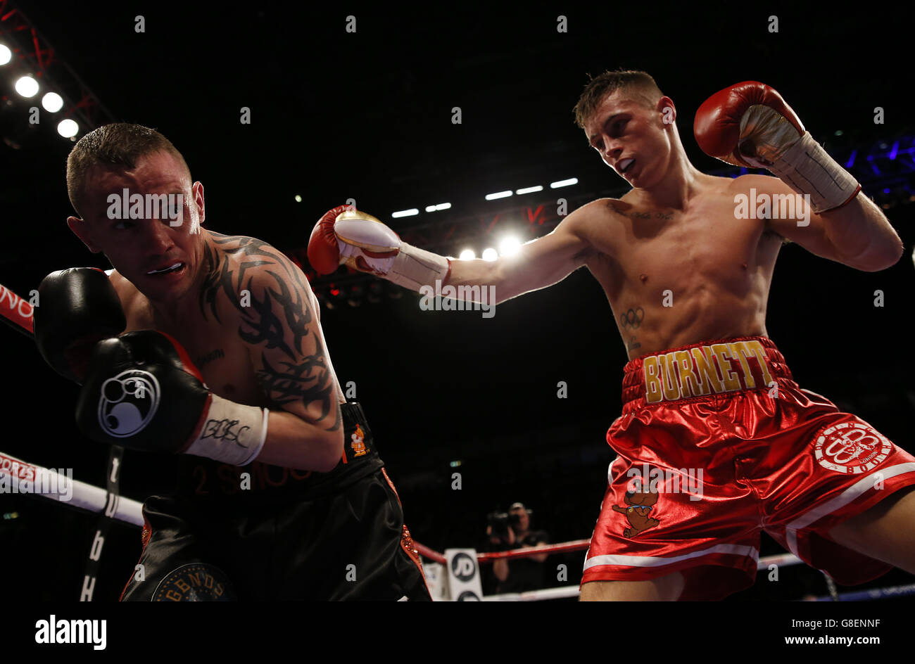 Ryan Burnett and Jason Booth during the vacant BBBofC British ...
