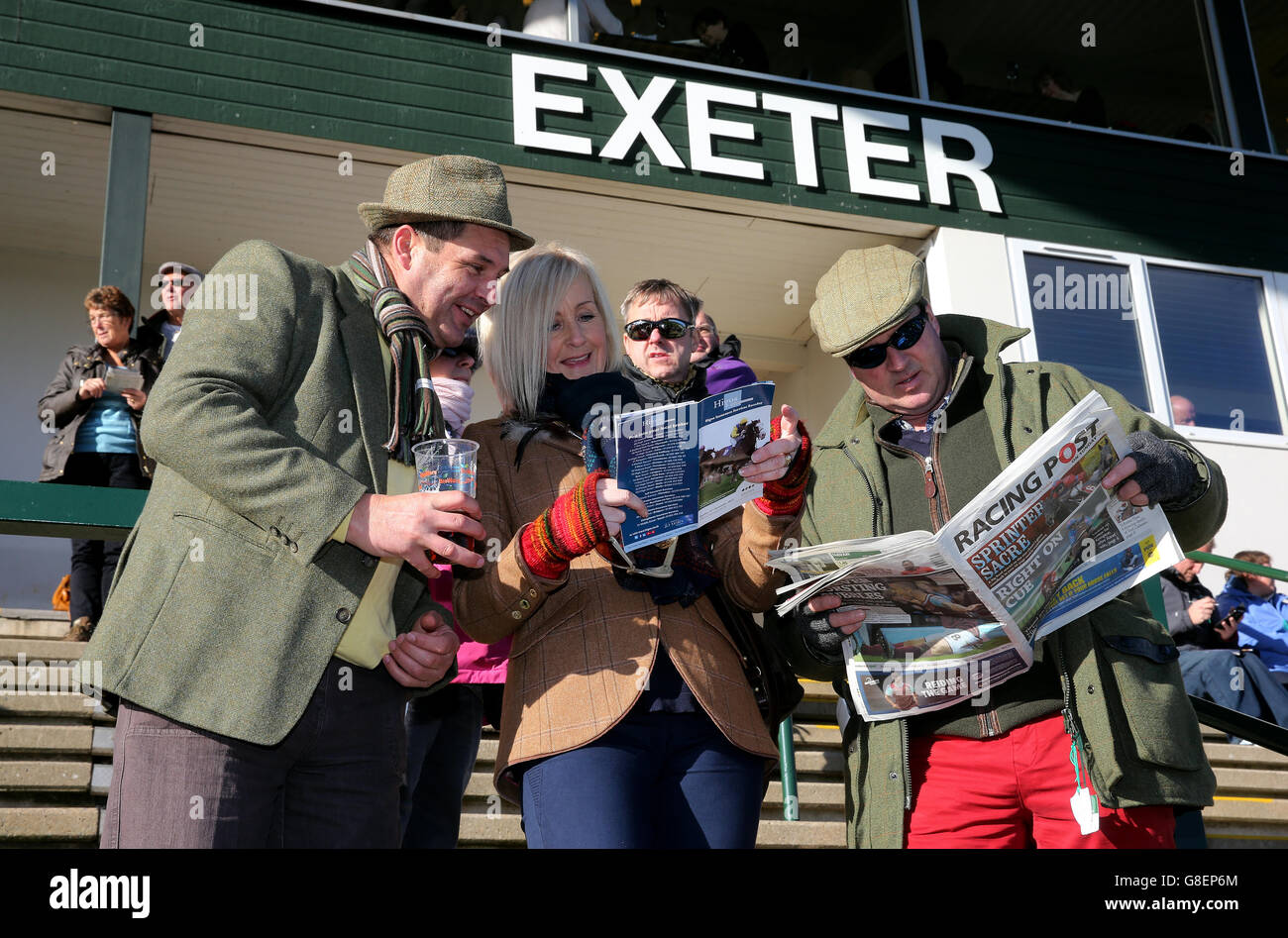 Exeter Racecourse - Higos Insurance Services Devon Day Stock Photo - Alamy