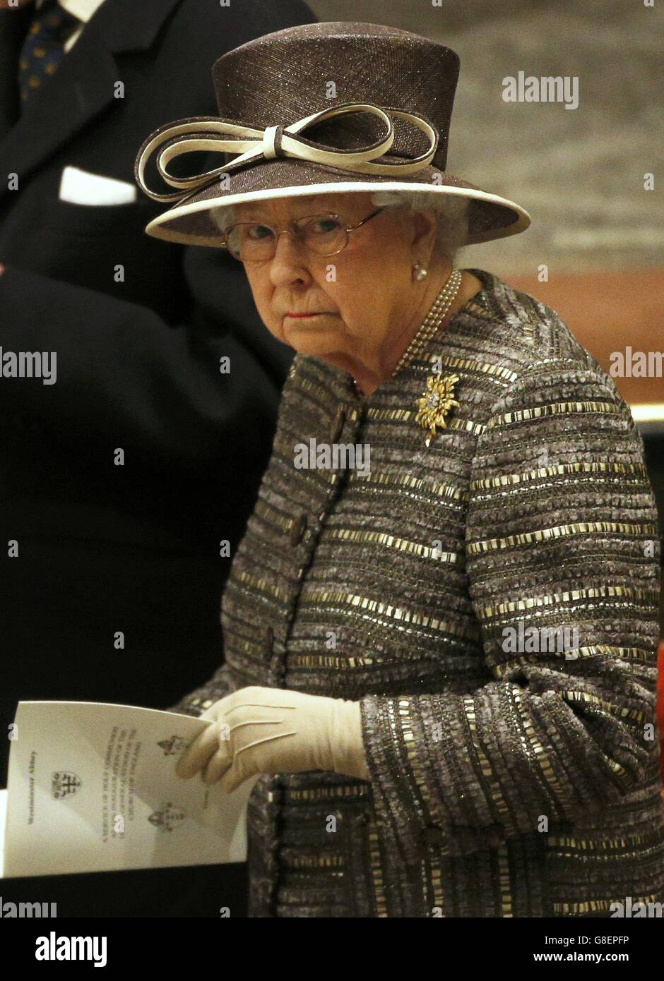 Queen Elizabeth II at Westminister Abbey, central London during the ...
