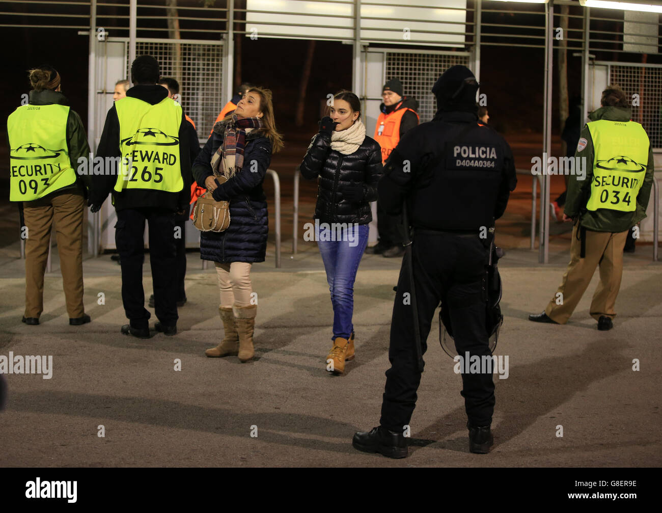 Soccer football full length police security High Resolution Stock ...