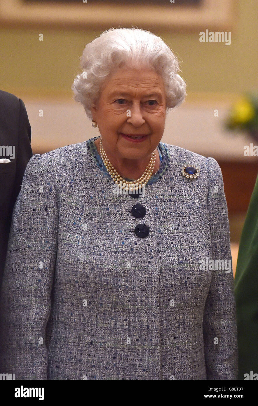 Queen Elizabeth II at San Anton Palace in Attard during a state visit ...