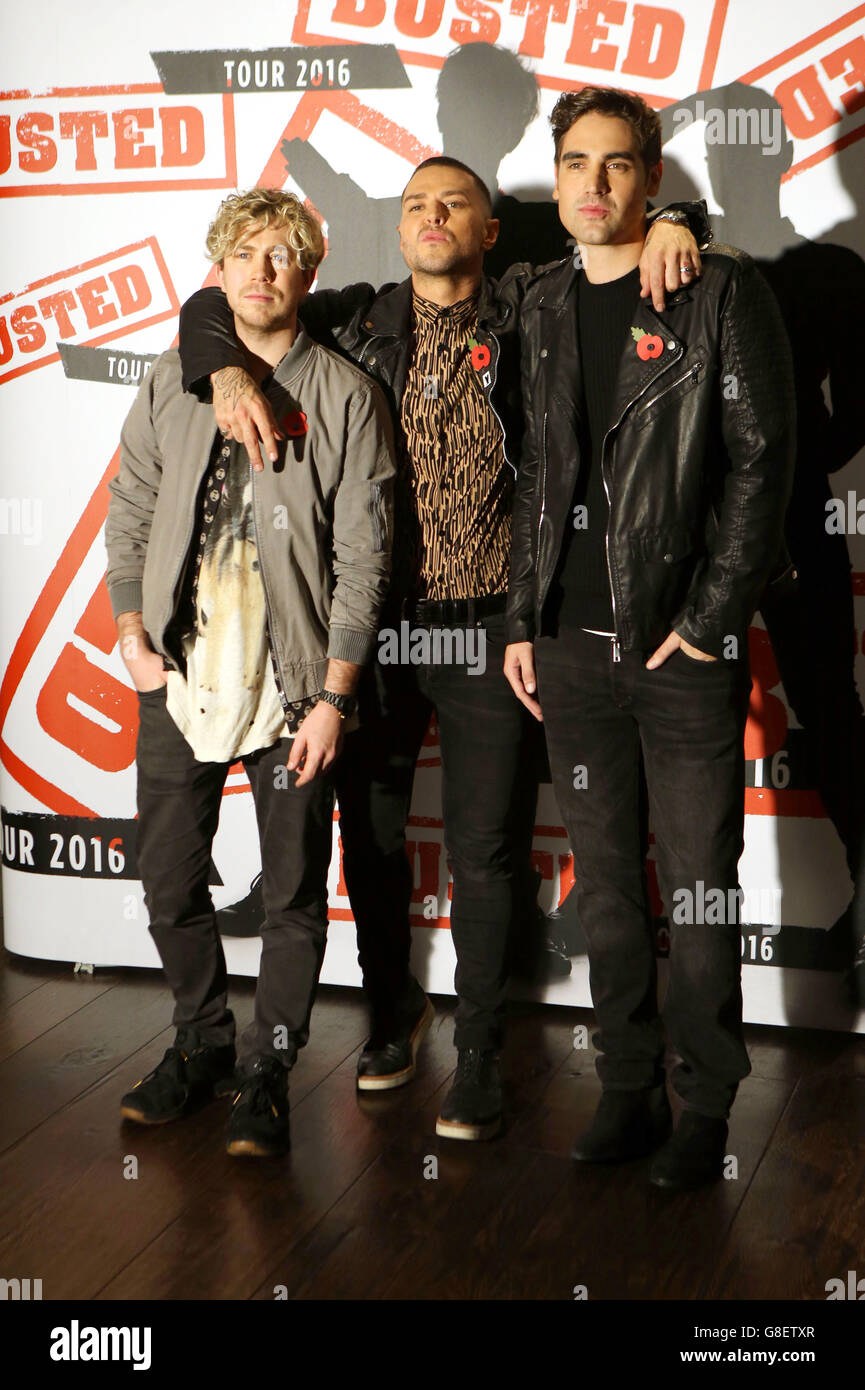 Busted photocall - London Stock Photo - Alamy