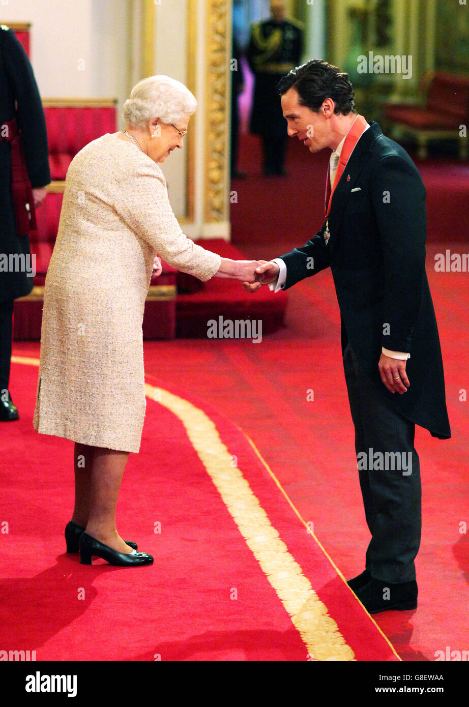 Actor Benedict Cumberbatch receives the CBE (Commander of the Order of ...