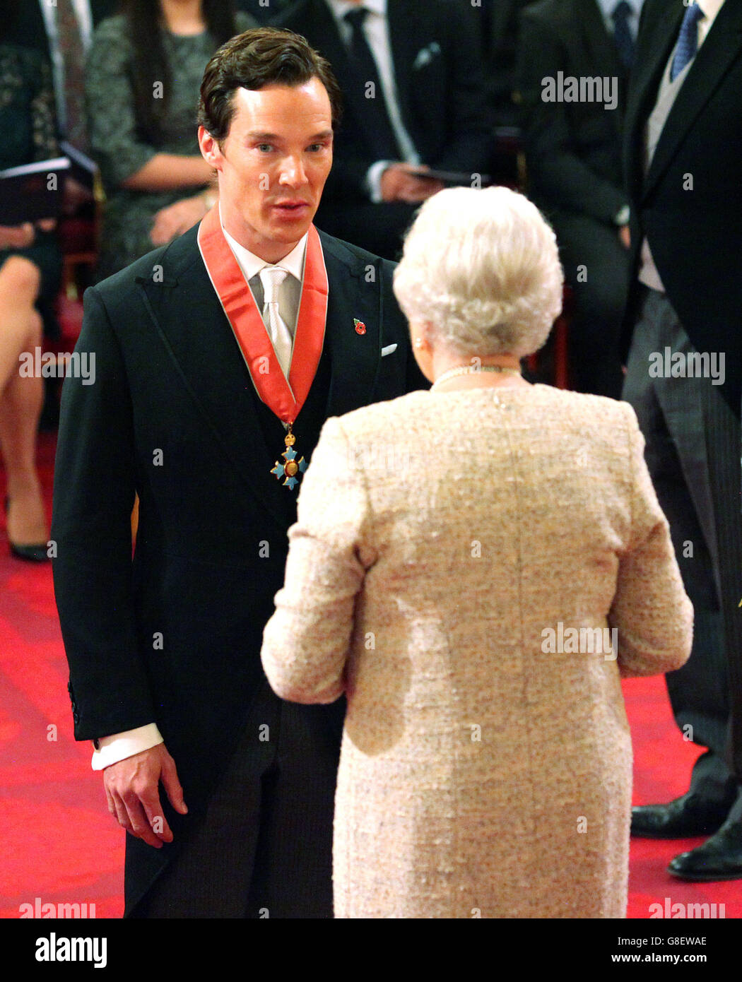 Actor Benedict Cumberbatch receives the CBE (Commander of the Order of ...