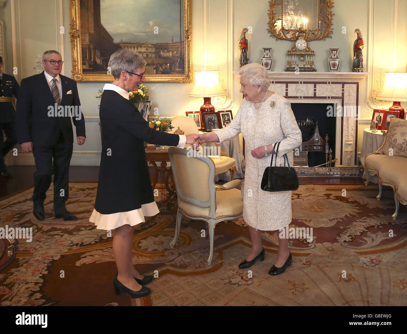 Queen Elizabeth II receives the Governor of Victoria, the Hon Linda ...