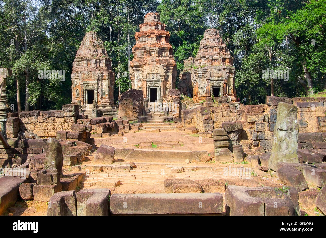 Bakong temple mountain at Angkor in Cambodia Stock Photo - Alamy