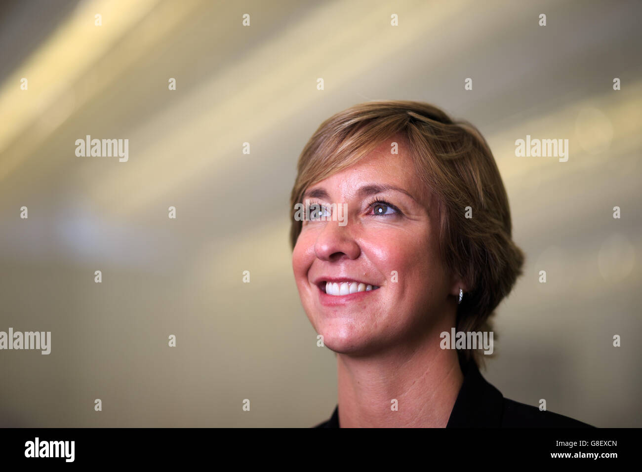 Clare Connor, ECB Director of Women's Cricket during a press conference ...