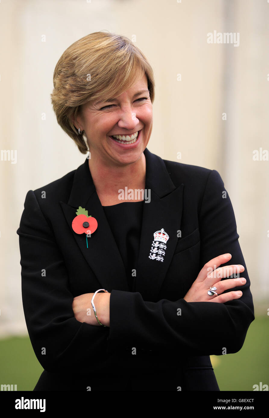 Clare Connor, ECB Director of Women's Cricket during a press conference ...