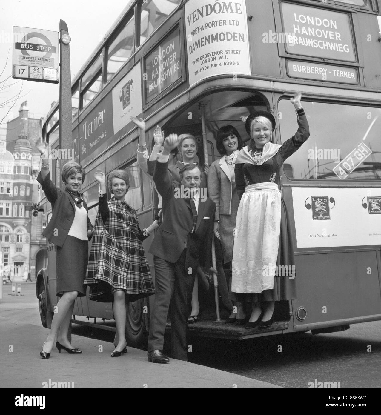 A double decker bus Black and White Stock Photos & Images - Alamy