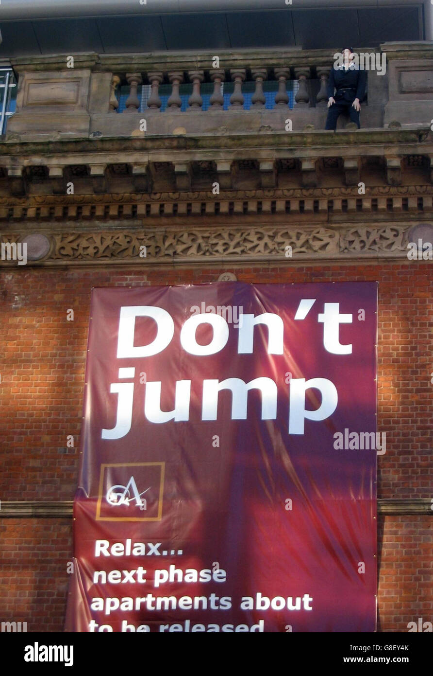 The marketing stunt which advertises a luxury apartment block featuring ...