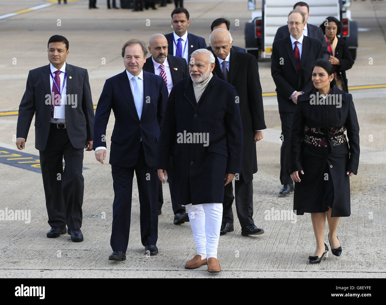 Indian prime minister narendra modi arrives heathrow airport hi-res stock photography and images ...