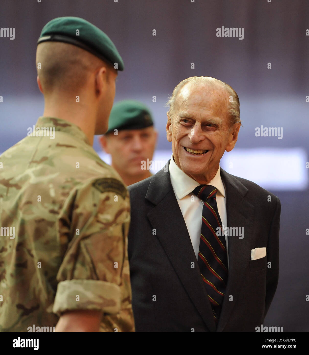 The Duke of Edinburgh, Captain General of the Royal Marines (right ...