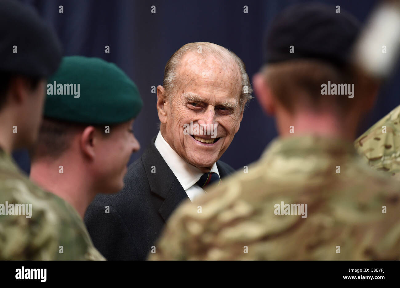 Duke edinburgh visit 1 assault group royal marines hi-res stock ...