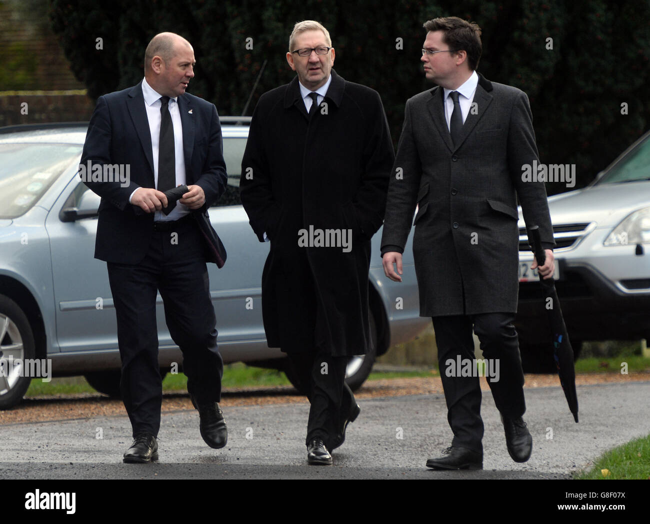 Unite General Secretary Len McCluskey (centre), Assistant General ...