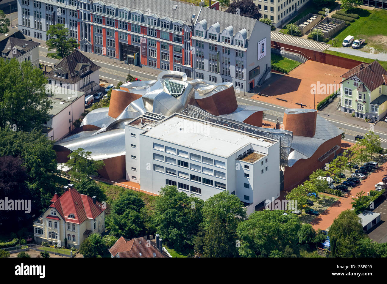 Aerial view, museum of contemporary art of the 21st century, by the ...