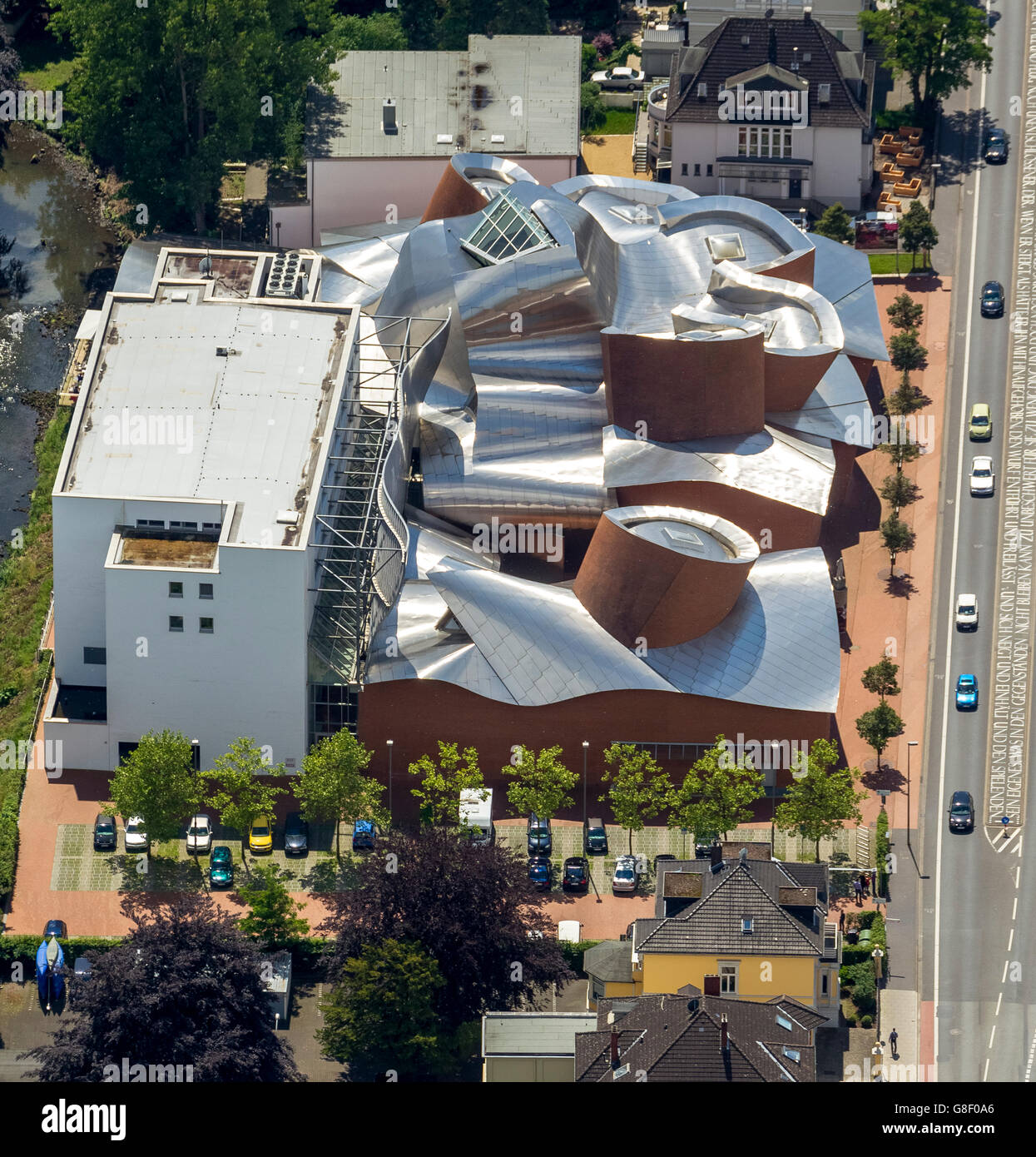 Aerial view, museum of contemporary art of the 21st century, by the ...