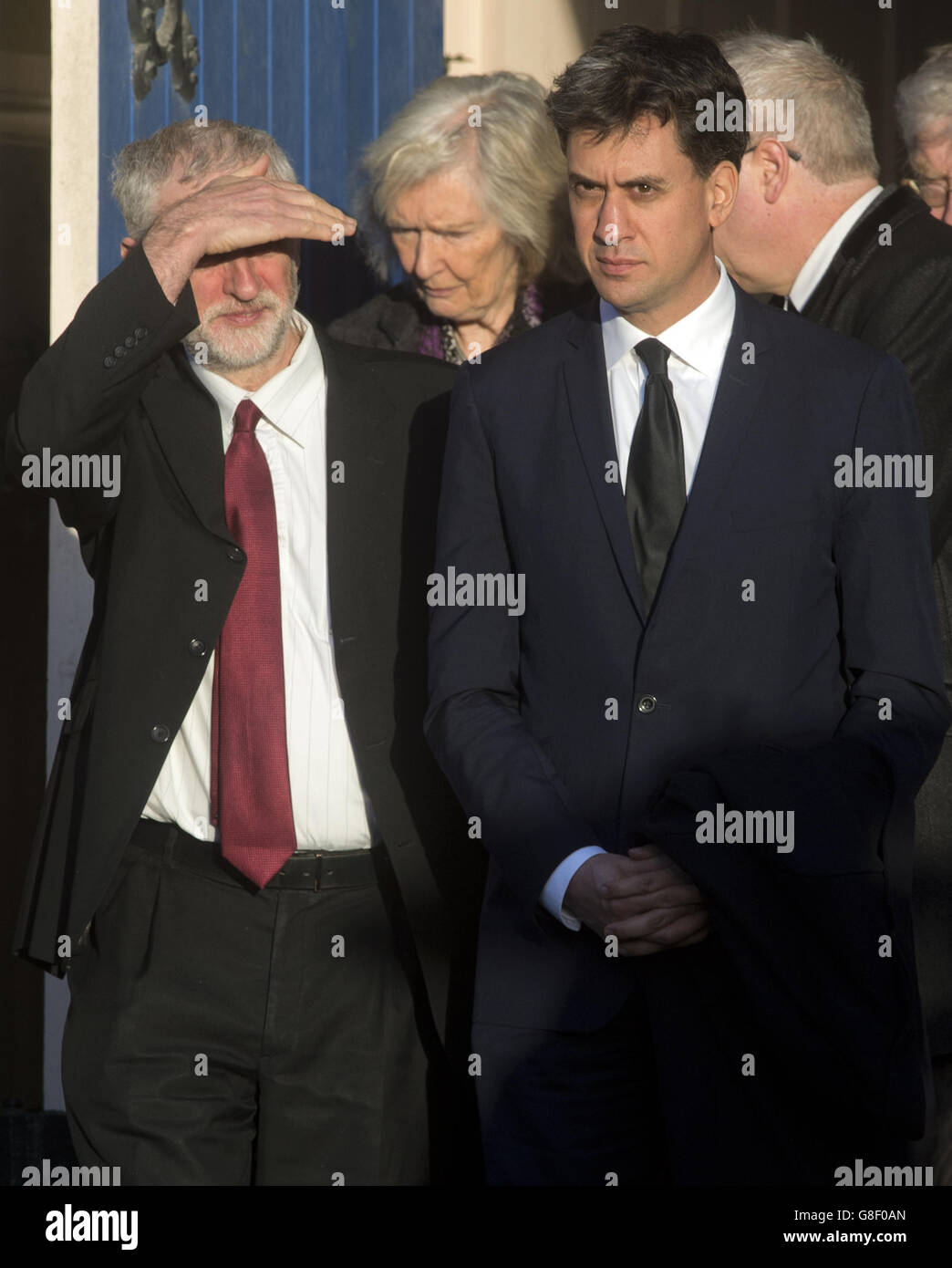 Labour leader Jeremy Corbyn (left) and his predecessor Ed Miliband ...