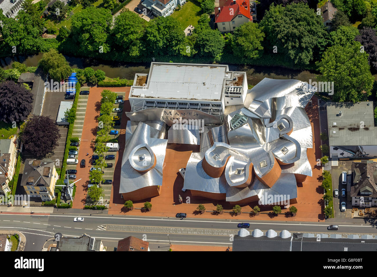 Aerial view, museum of contemporary art of the 21st century, by the ...