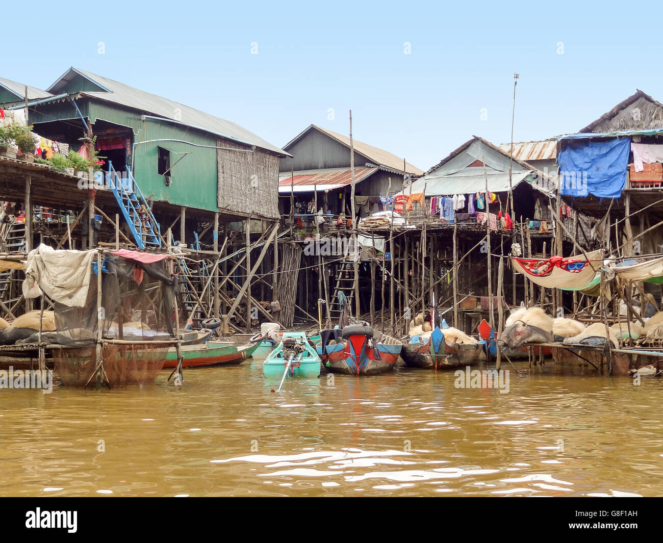 traditional settlement with wooden houses at the Tonle Sap river in ... traditional settlement with wooden houses at the Tonle Sap river in ...
