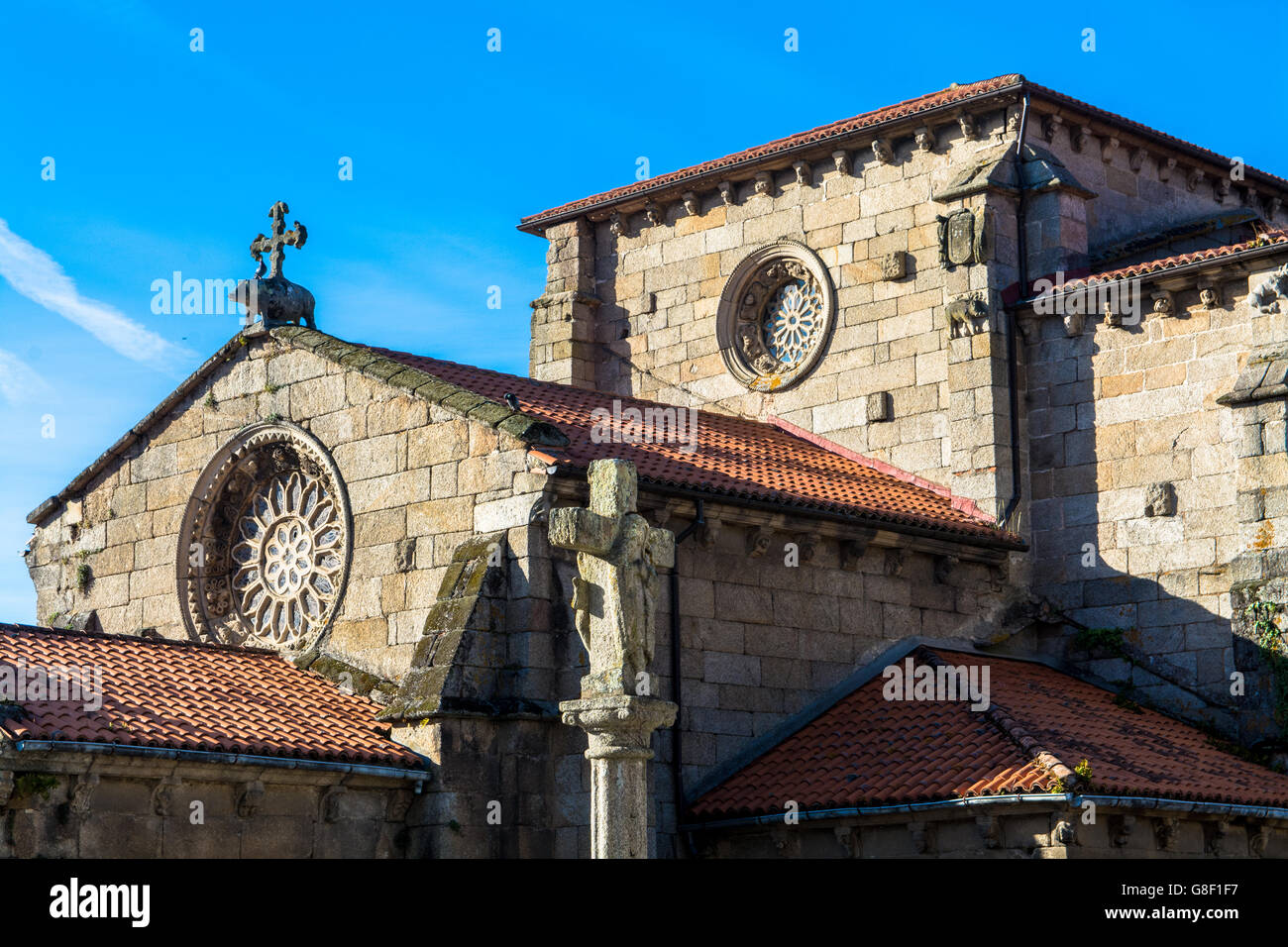 Old Medieval Romance Church Against Blue Sky Stock Photo - Alamy