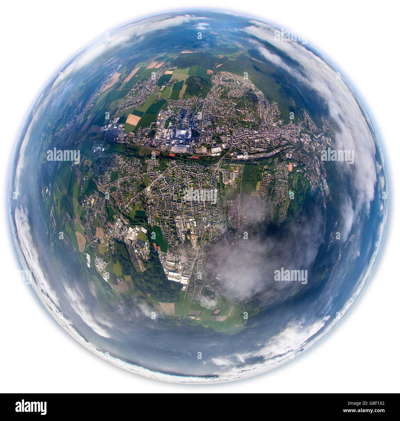 View through cloud cover from an altitude of 5000 feet hi-res stock ...