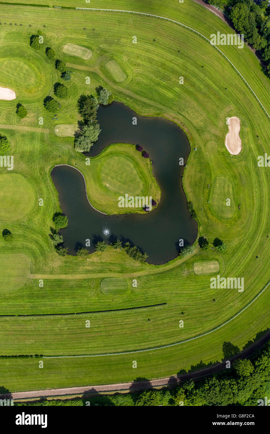 Aerial view, golf course, Golfclub Mülheim an der Ruhr Raffelberg ...